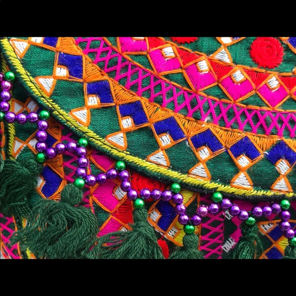 Bags | Bohemian Colorful Hand Embroidered Gujarati Bag | Poshmark